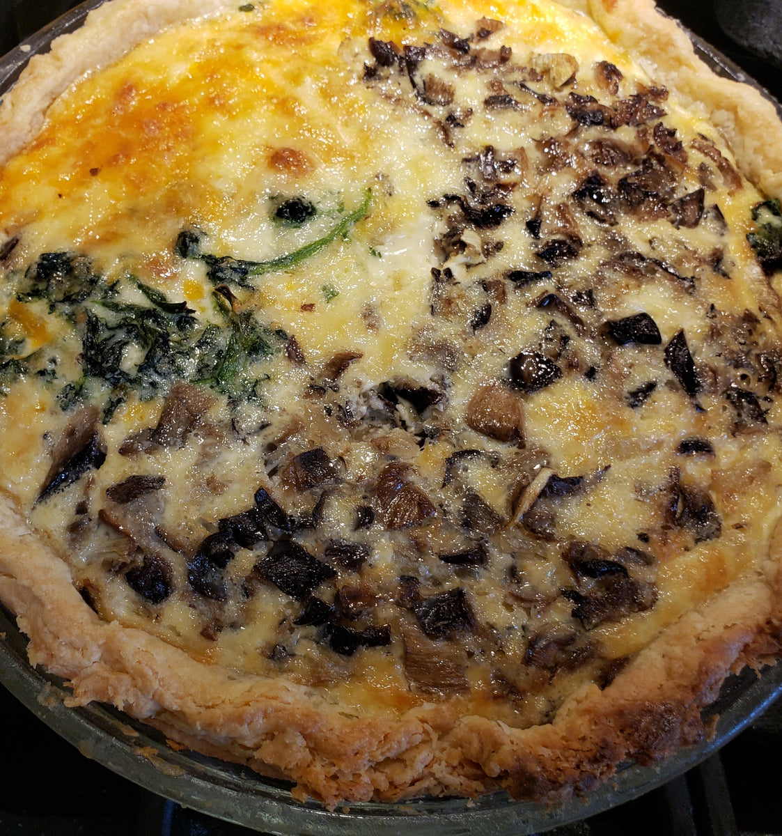 Mushroom and Spinach Quiche – Fungified Farm